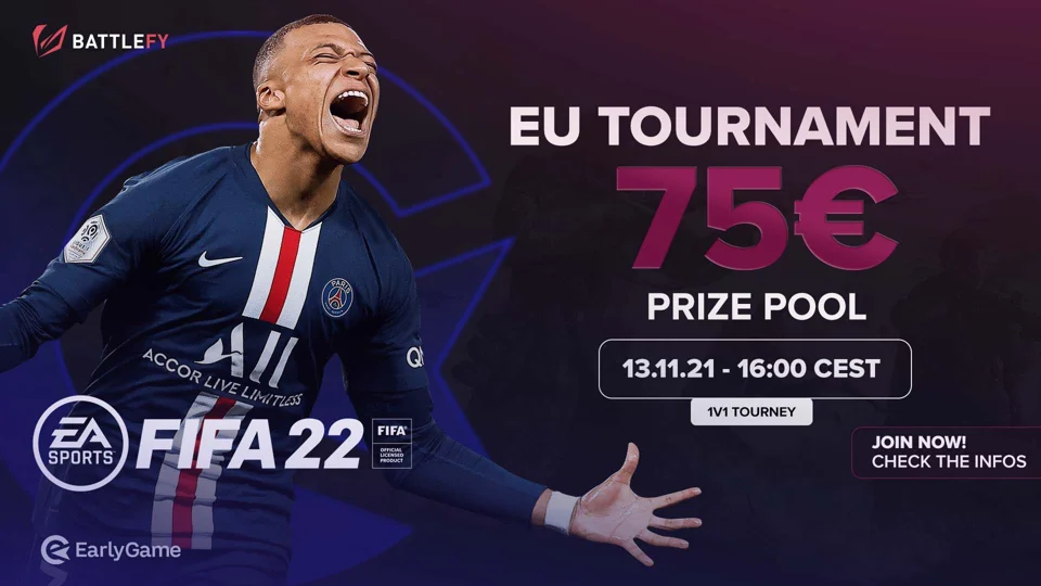 EarlyGame | 75€ | EarlyGames November EURO FIFA 22 1v1 Turnier